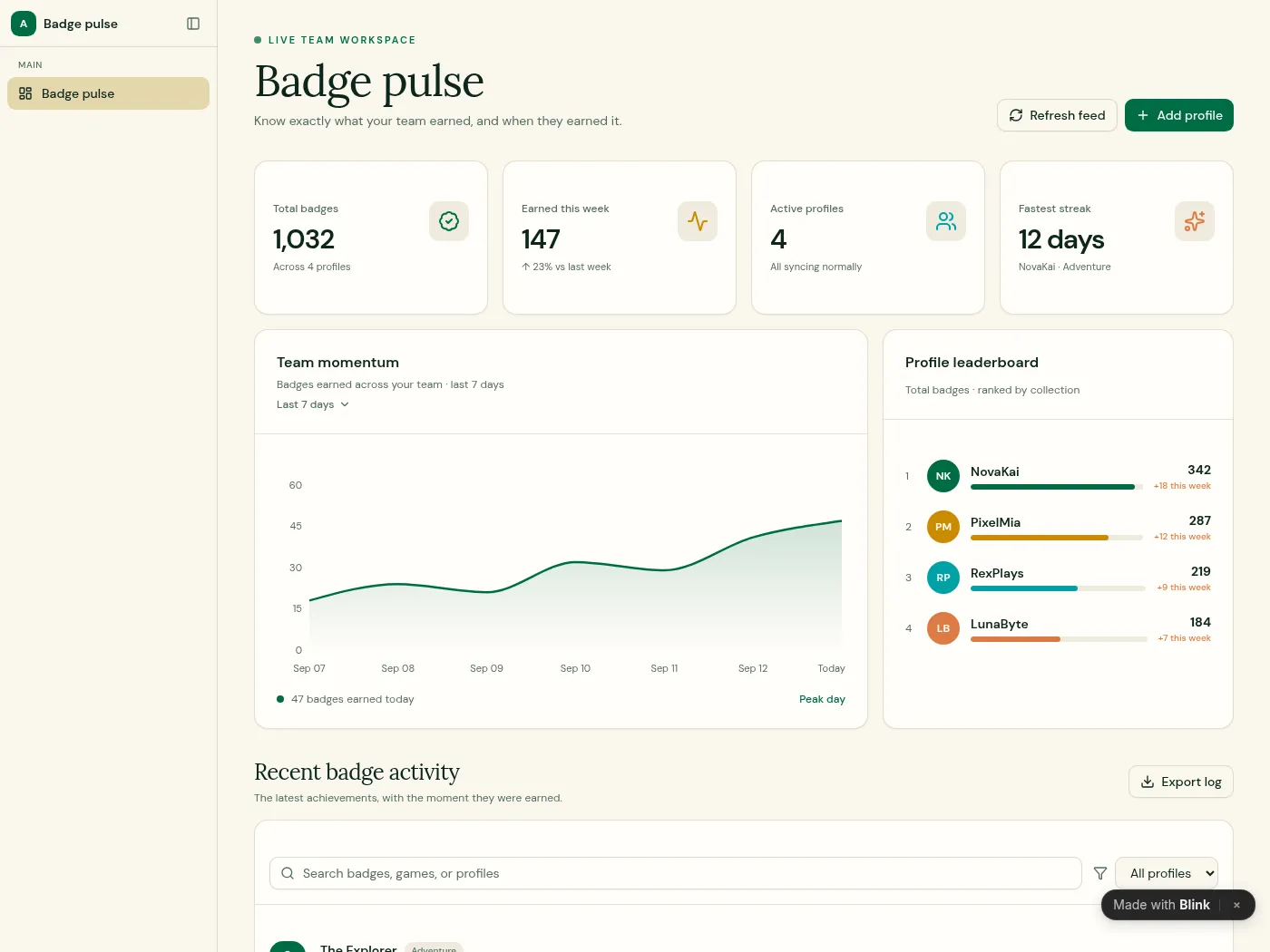 Roblox Badge Tracker