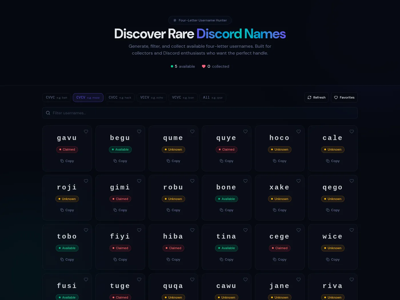 Discord Name Hunter