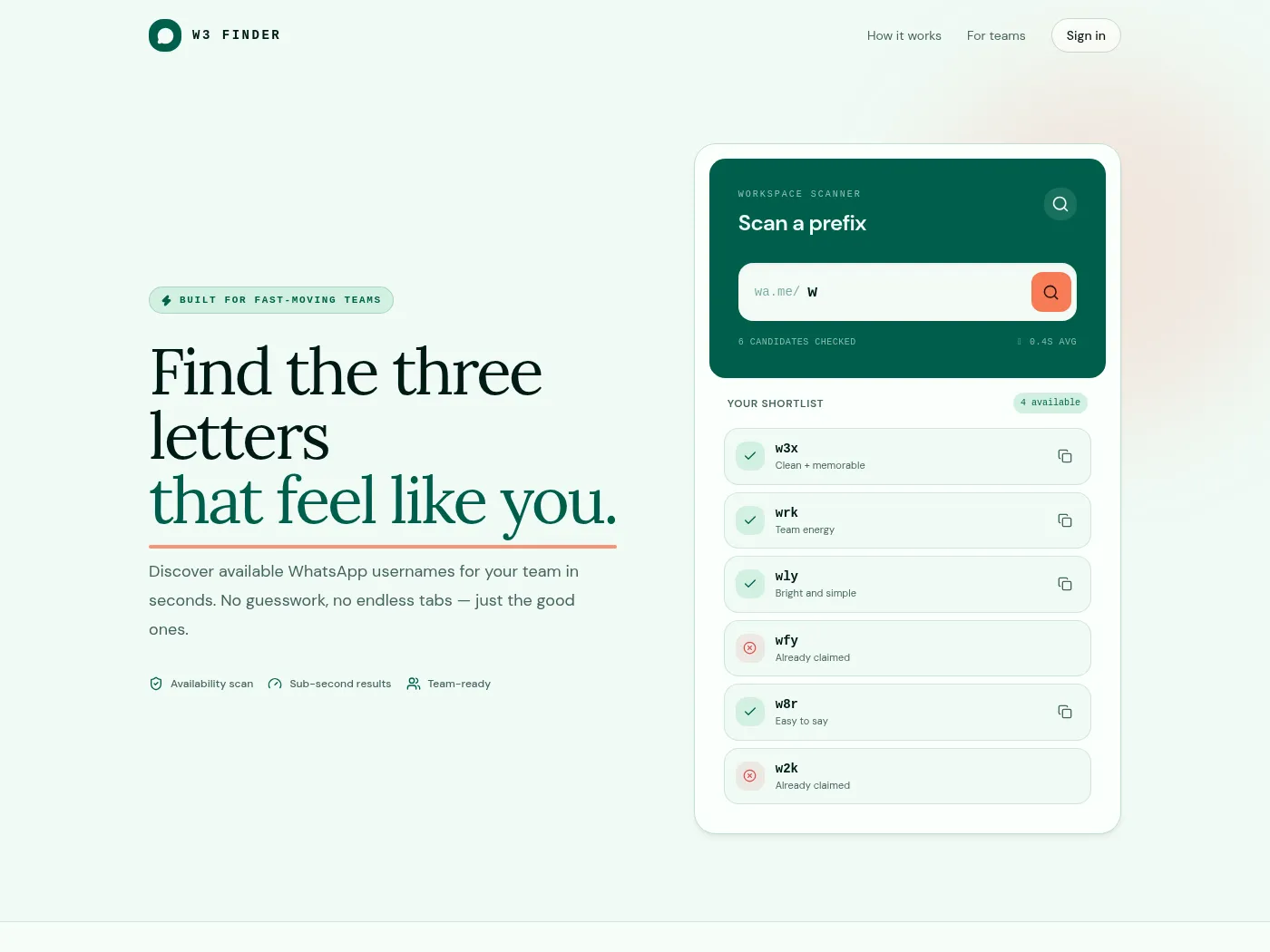 W3 App Finder