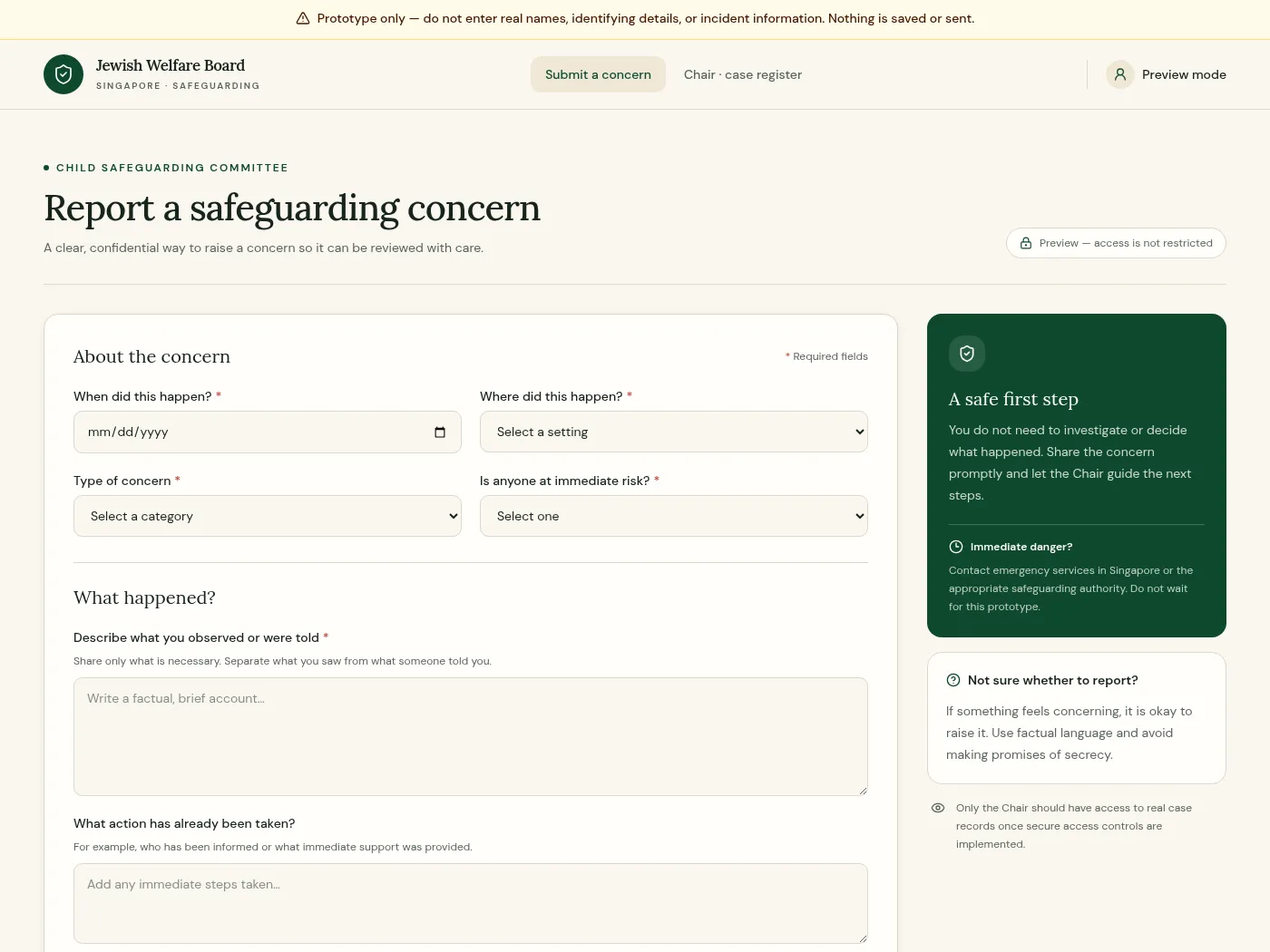 SafeGuard Board Portal