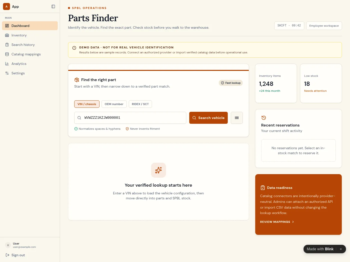 SPBL Parts Finder