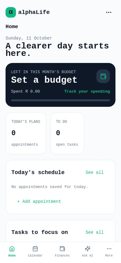alphaLife: AI Life & Finance