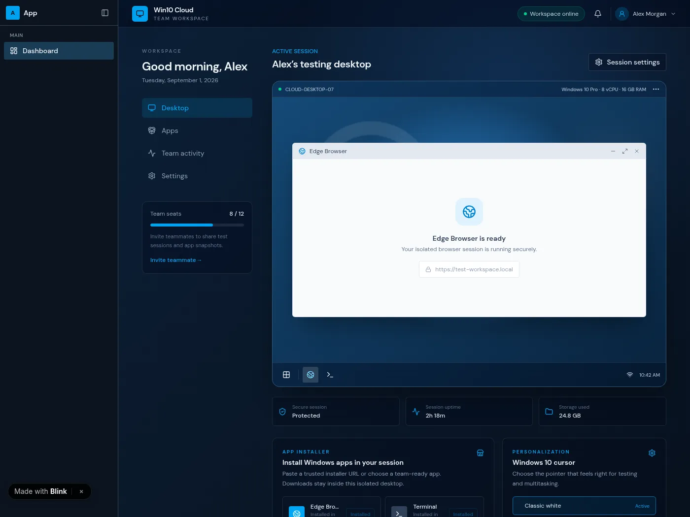 Win10 Cloud Desktop