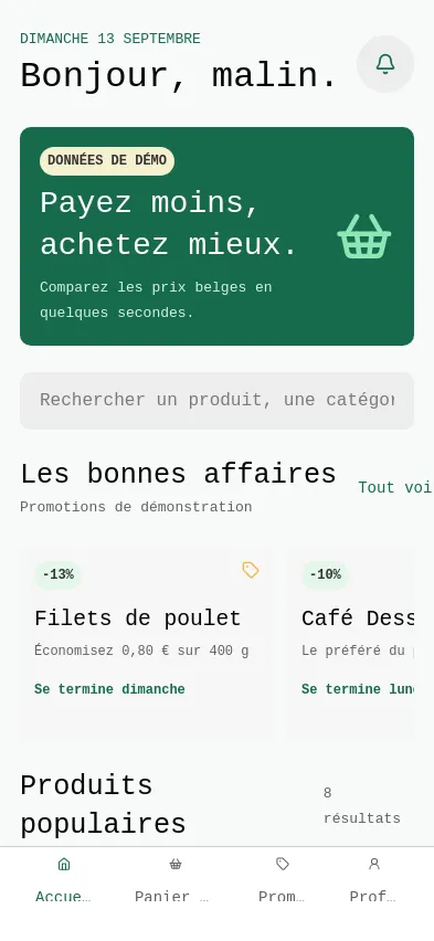 Panier Malin Mobile