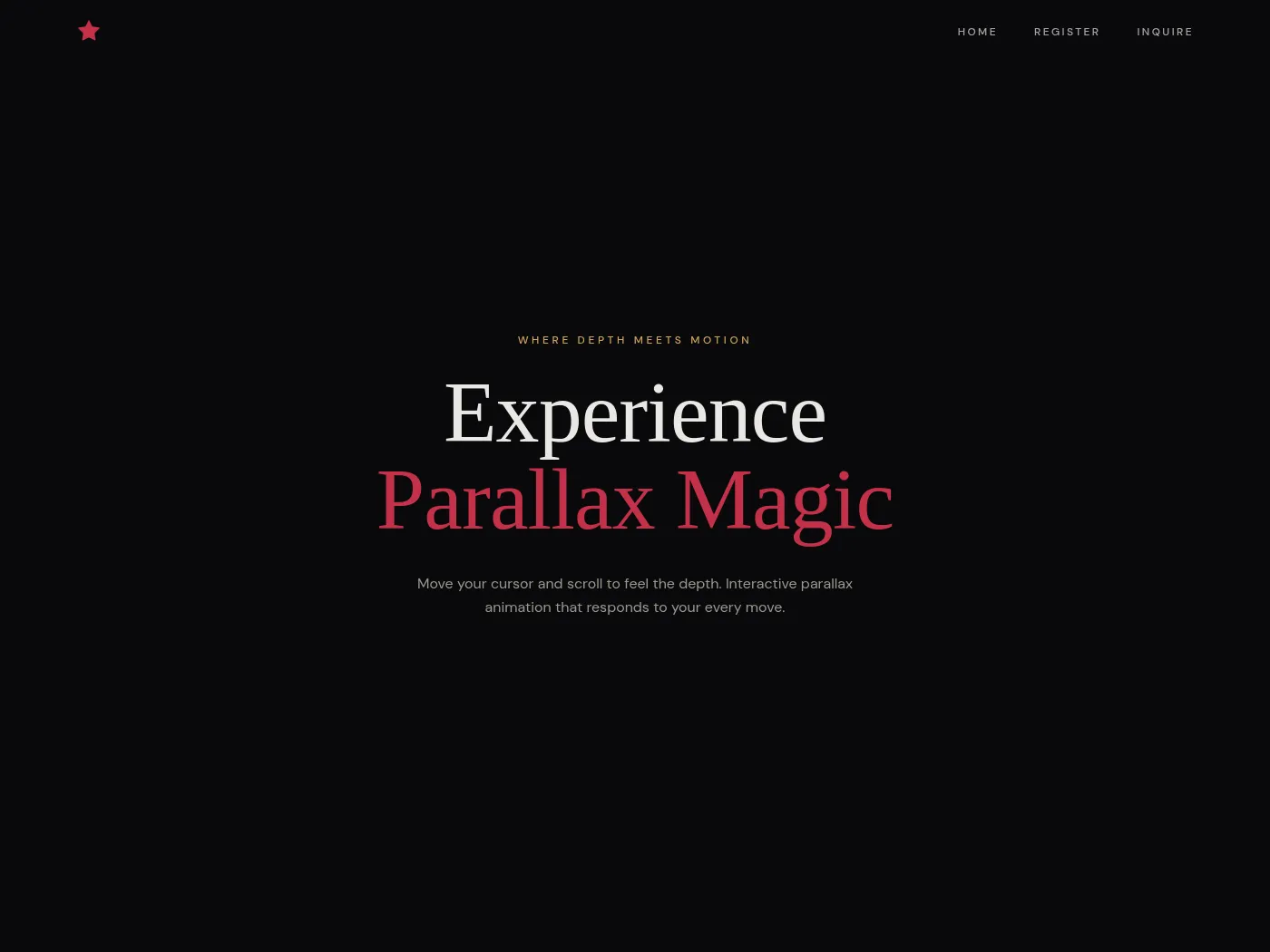 Parallax Magic UI