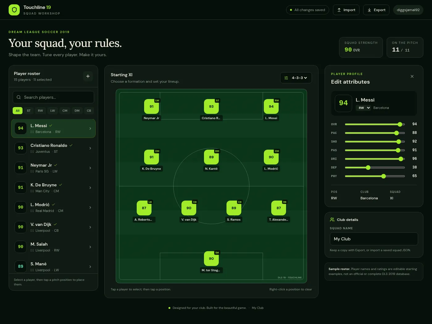 Dream League Roster Editor