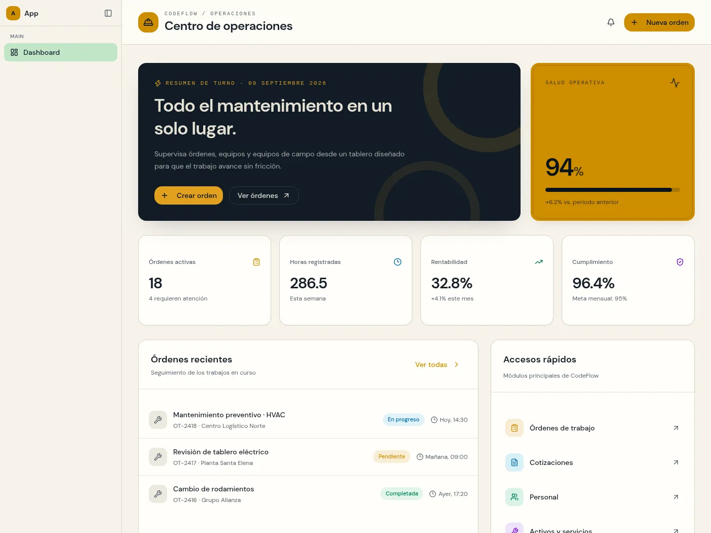 CodeFlow Dashboard