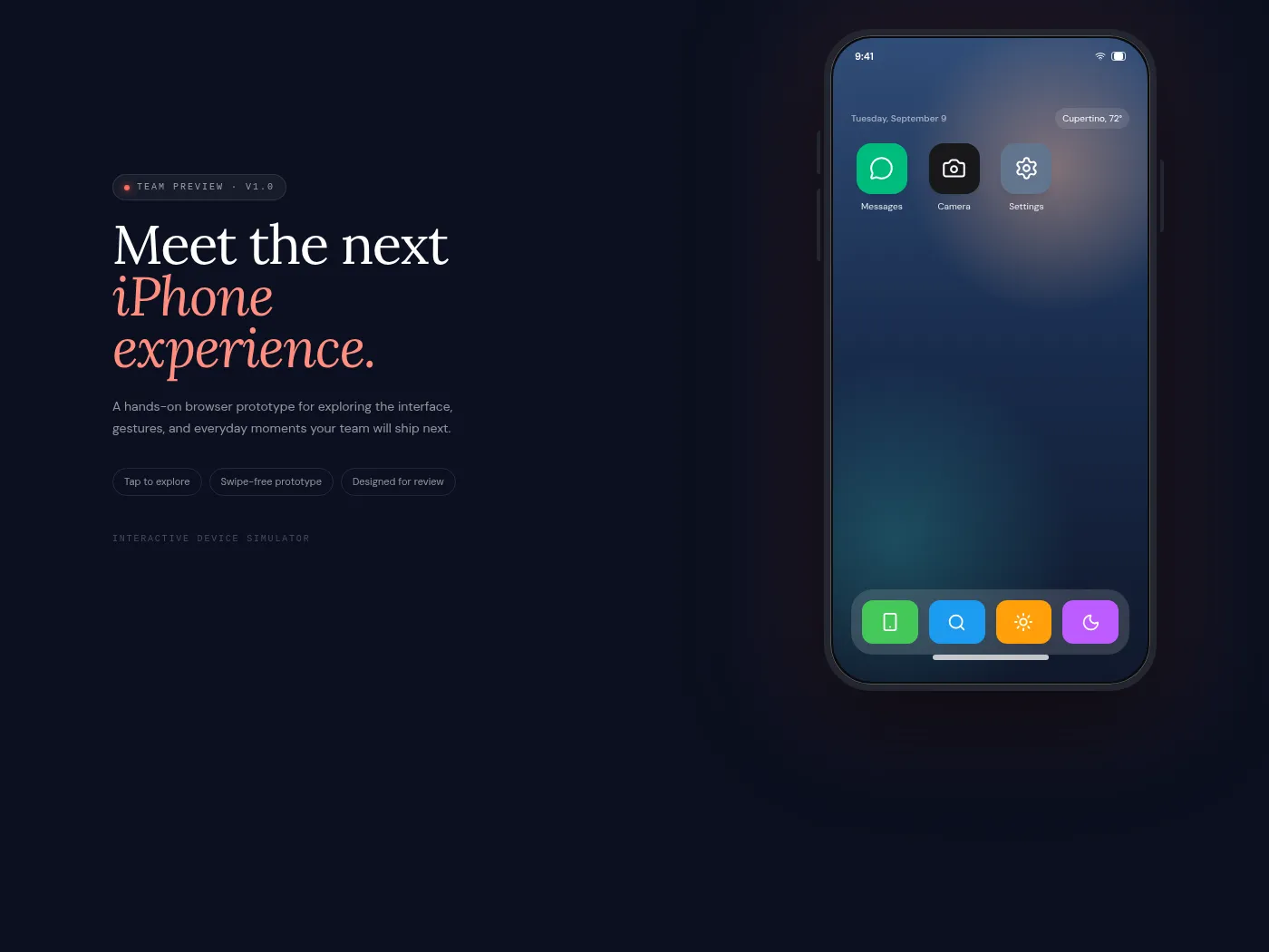 iPhone 16 Web Simulator