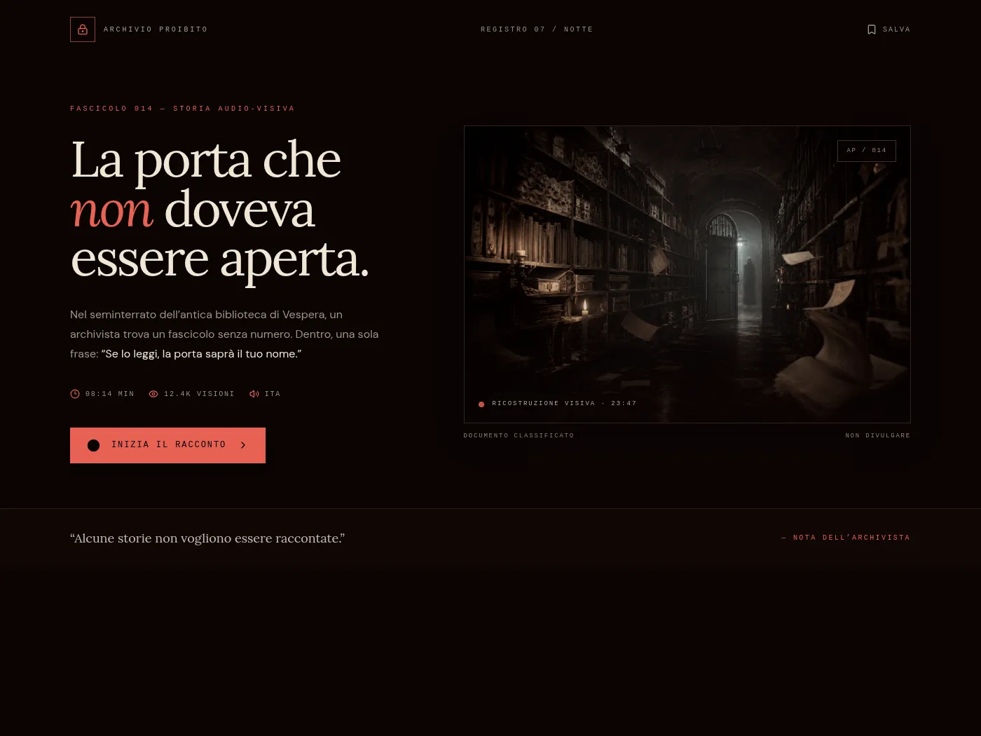 Archivio Proibito Story Video