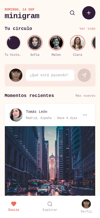 MiniGram Social App