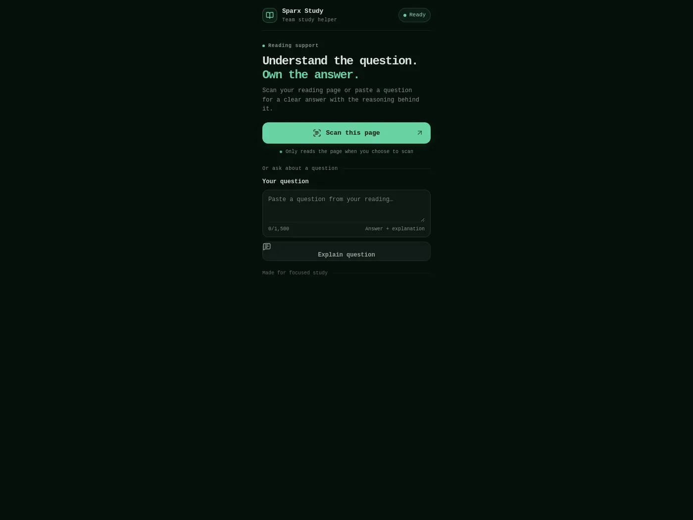 Sparx AI Study Helper