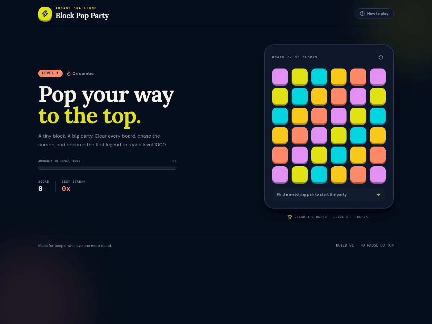 Block Pop Party Challenge