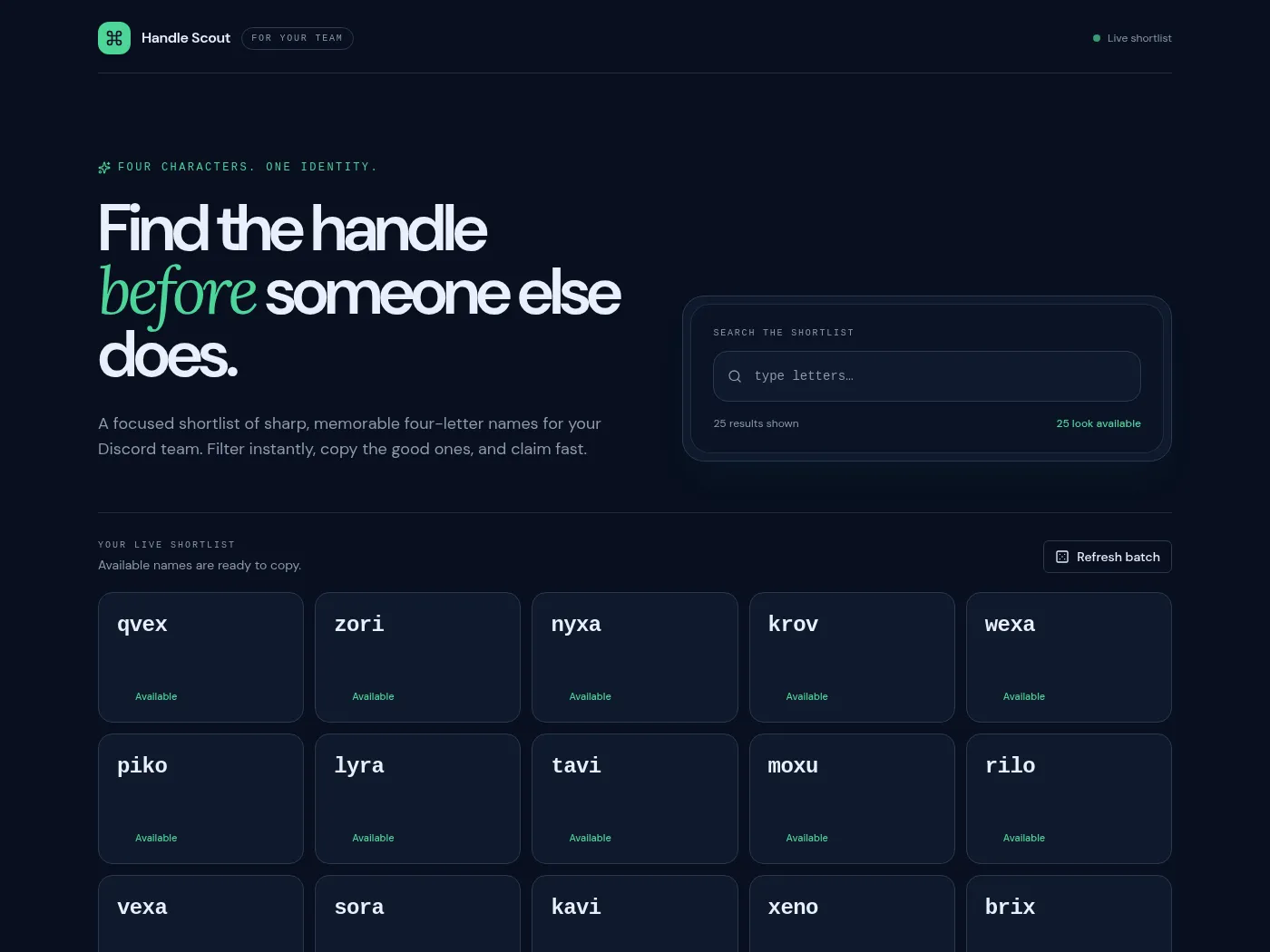 Discord Handle Finder