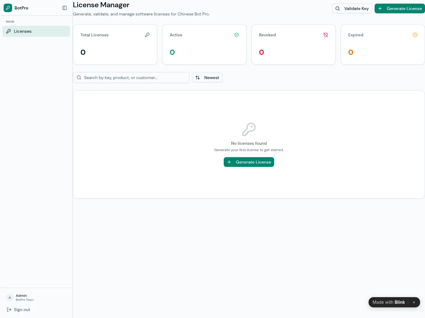 BotPro License Manager