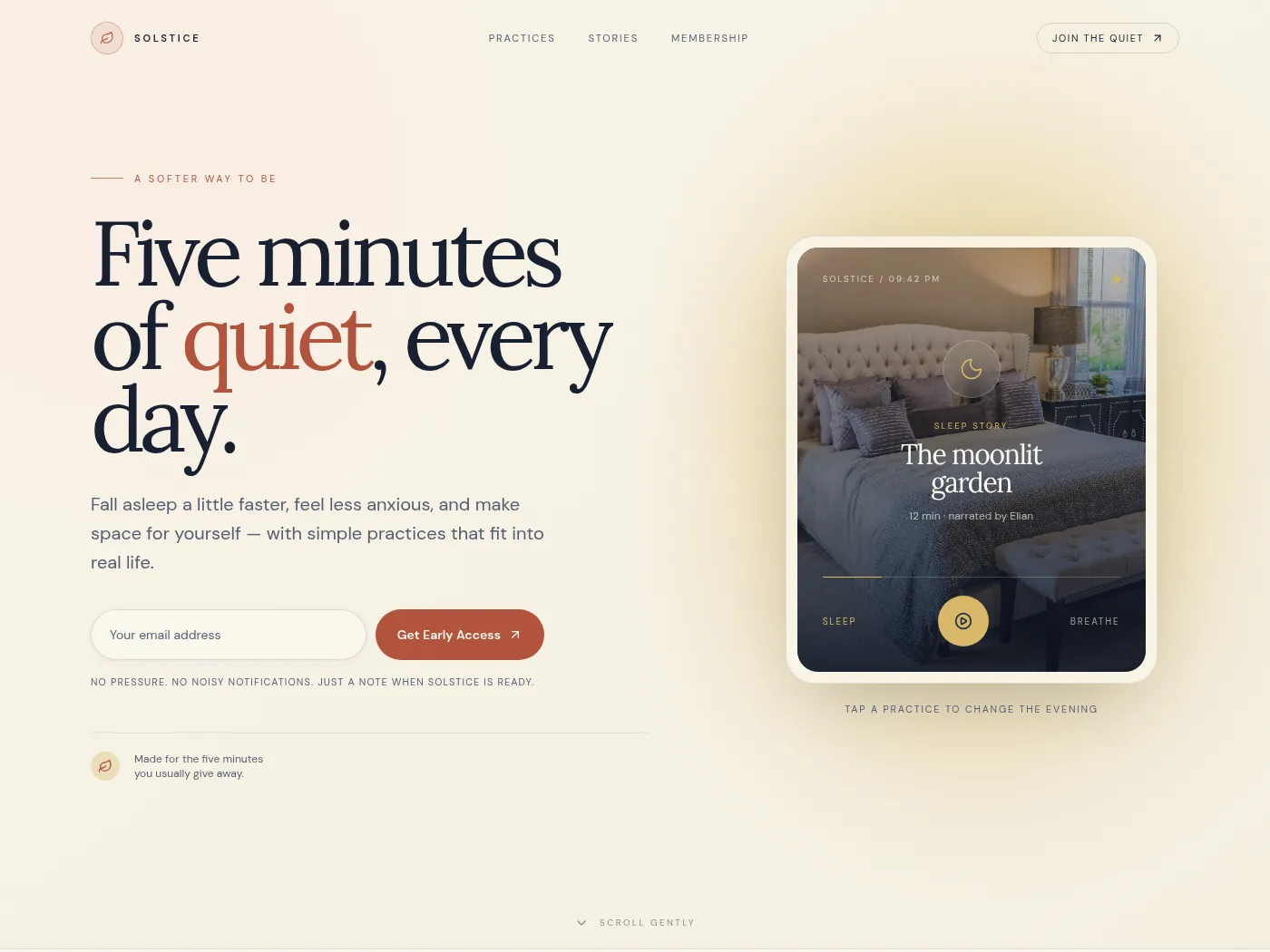 Solstice Landing Page