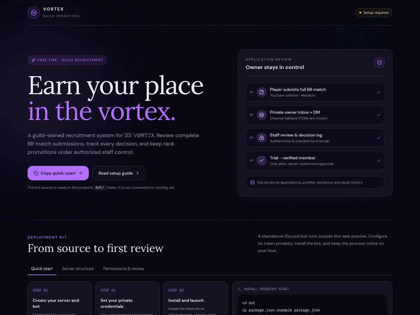 VORTEX Guild Discord Suite