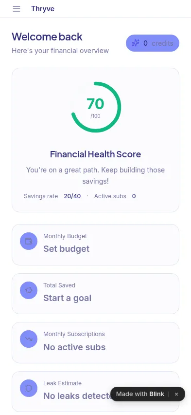 Thryve AI Finance Companion