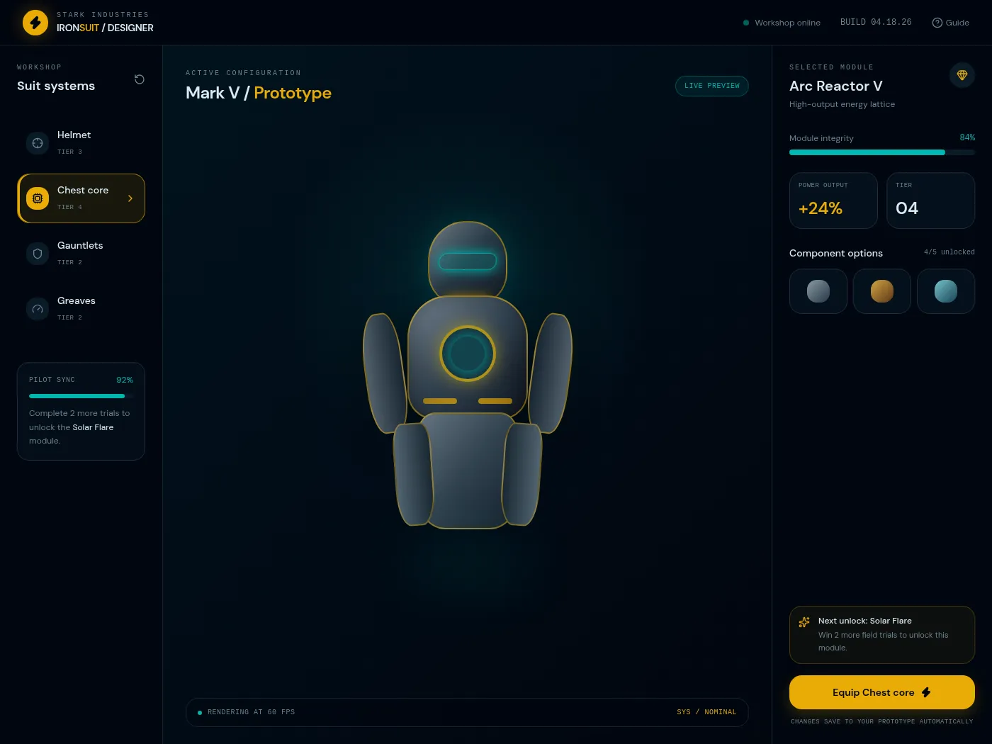 IronSuit Designer