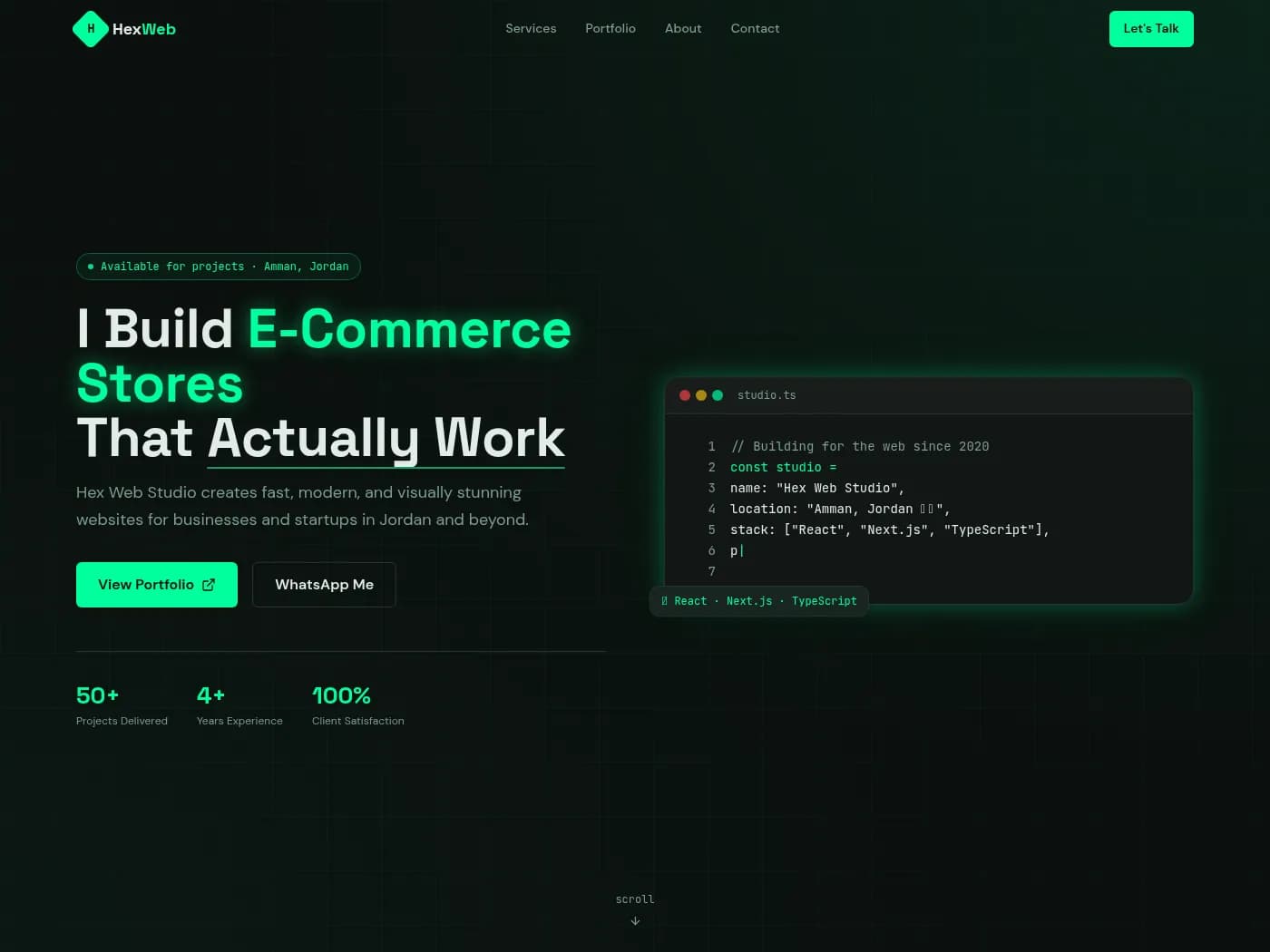 Hex Web Studio Site