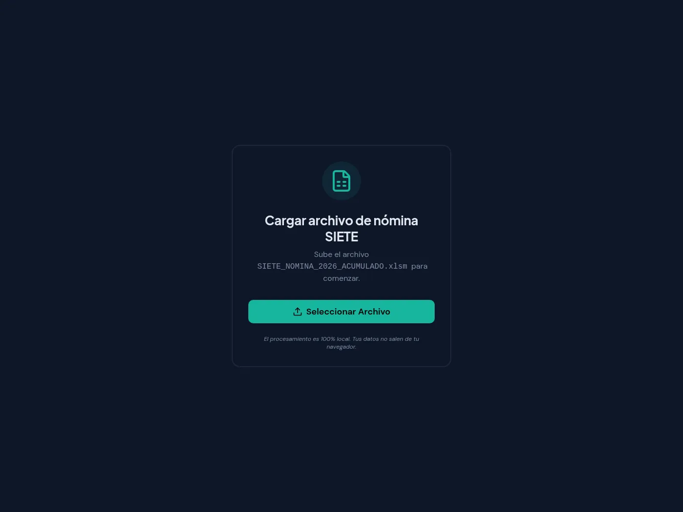 SIETE Payroll Dashboard