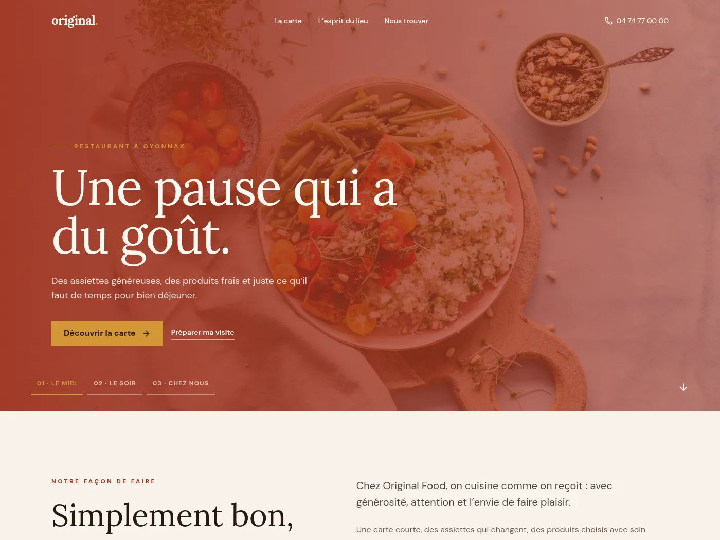Original Food Website