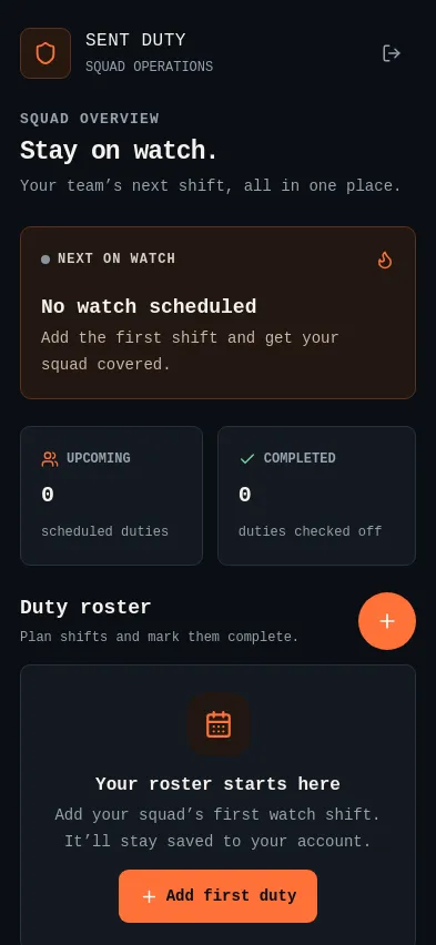 Sent Duty Assistant