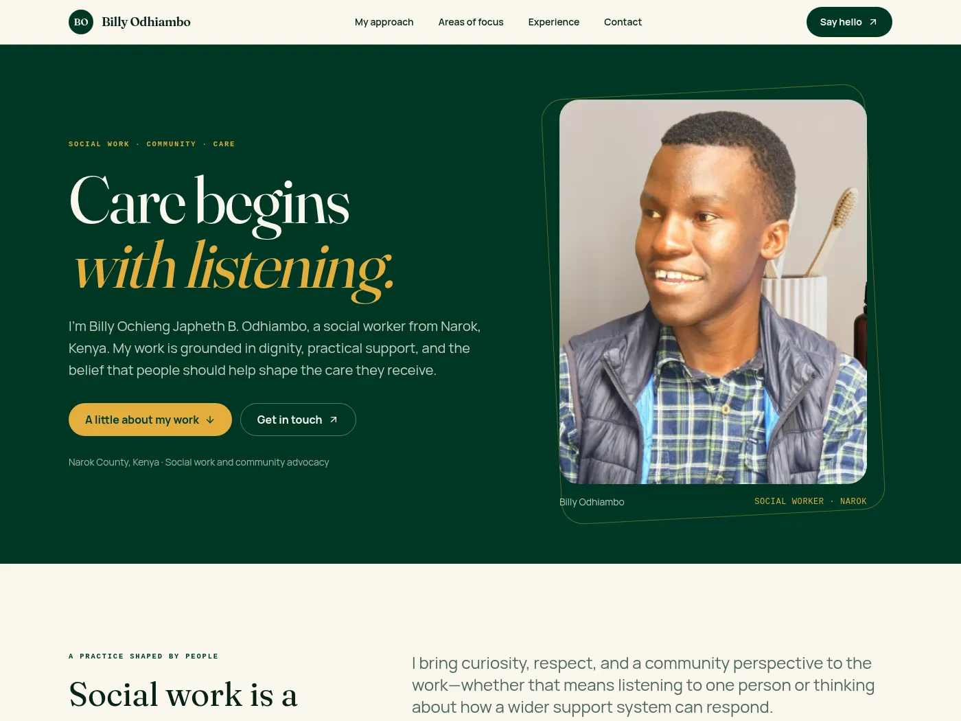 Billy's Social Impact Site