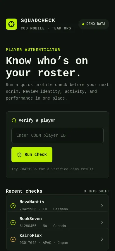 COD Mobile Authenticator