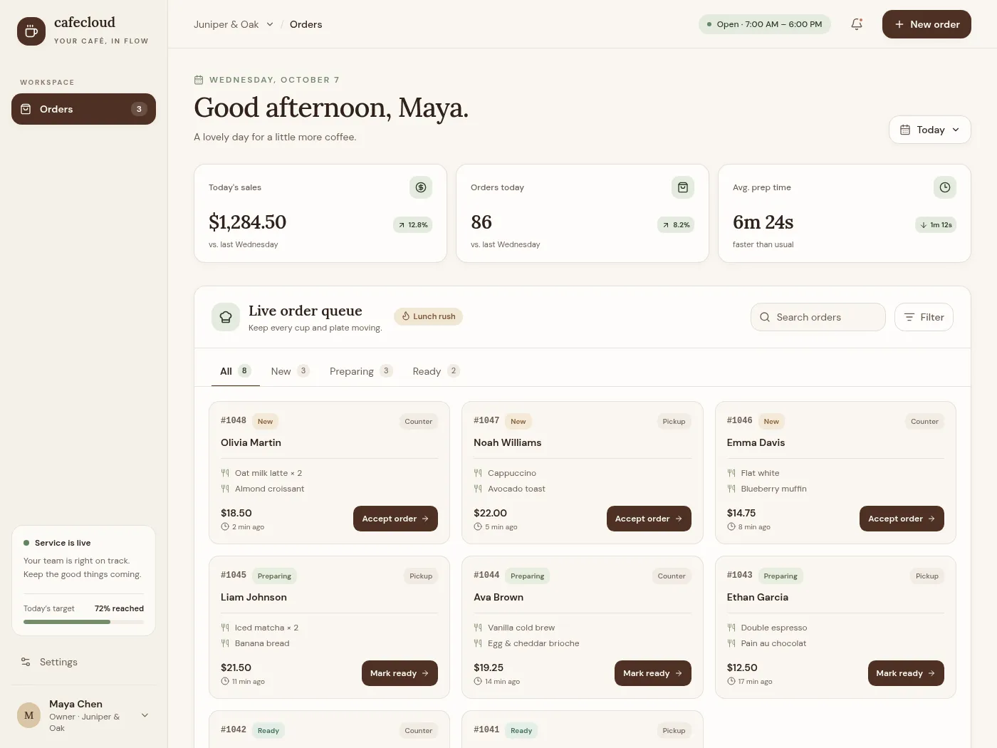 CafeCloud SaaS