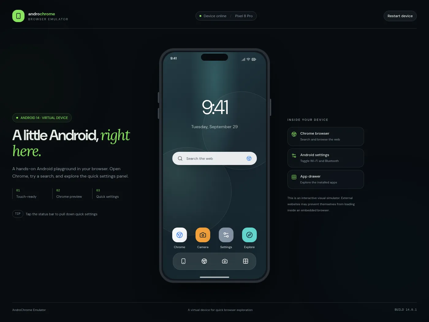 AndroChrome Emulator
