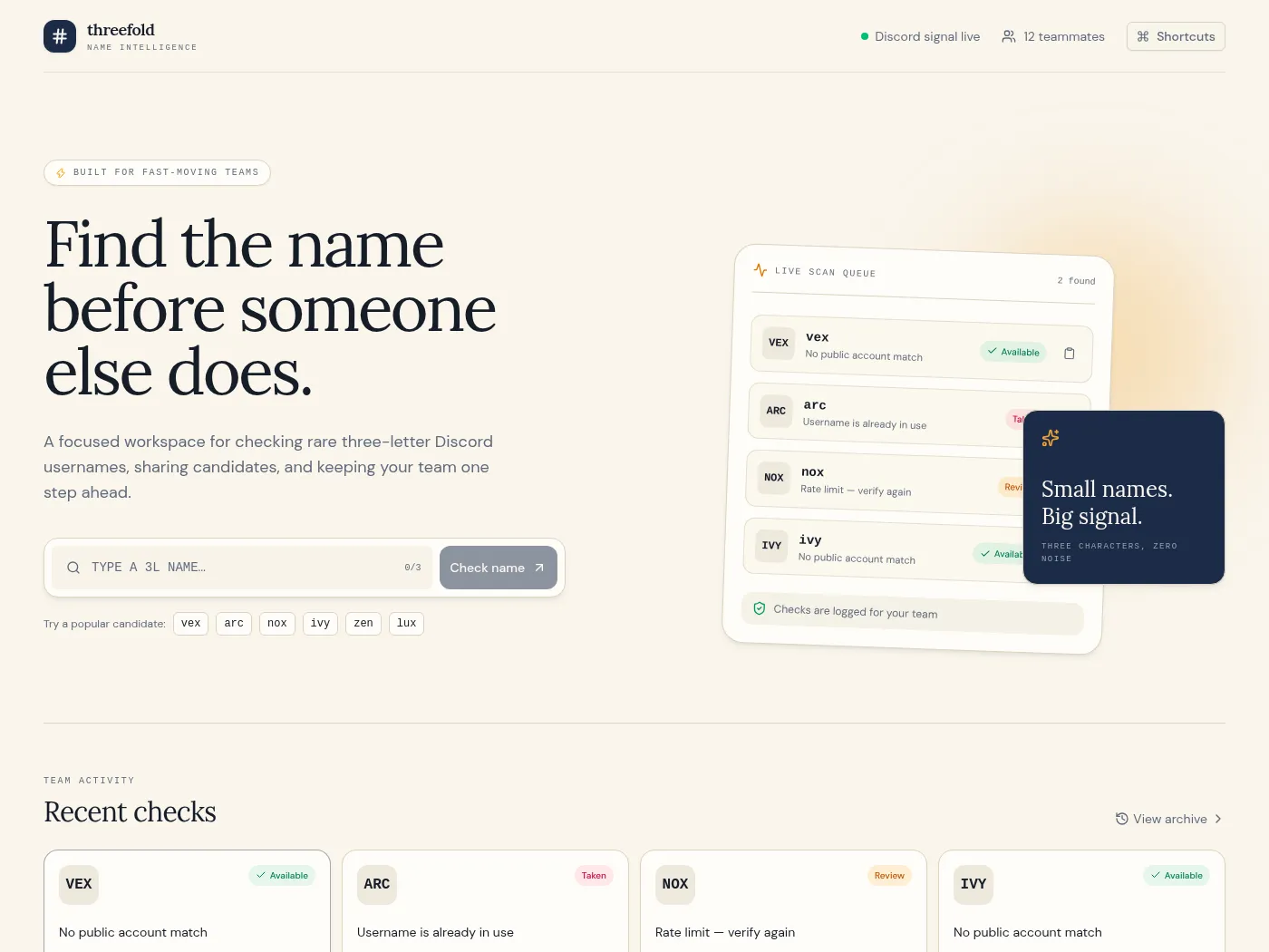 Discord 3L Name Checker