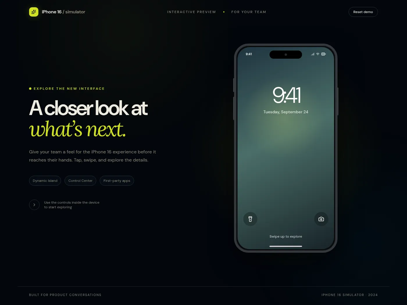iPhone 16 Simulator