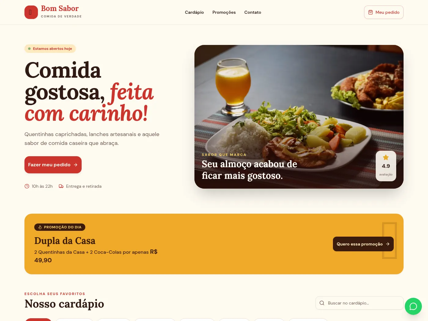 Bom Sabor Delivery Portal