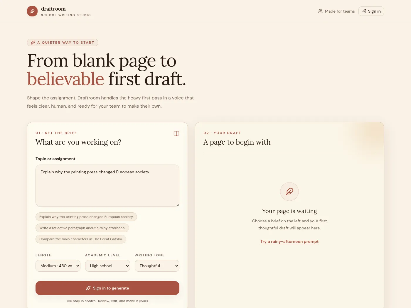 Handwritten AI Essay Maker