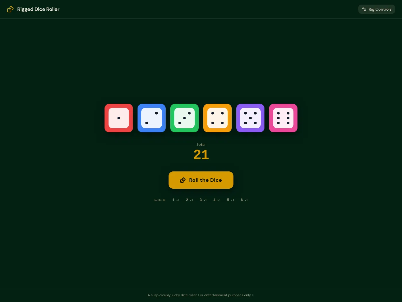 Rigged Dice Roller