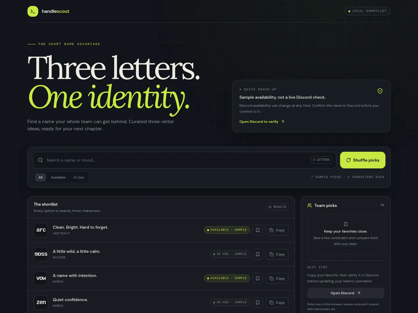 Discord Name Finder