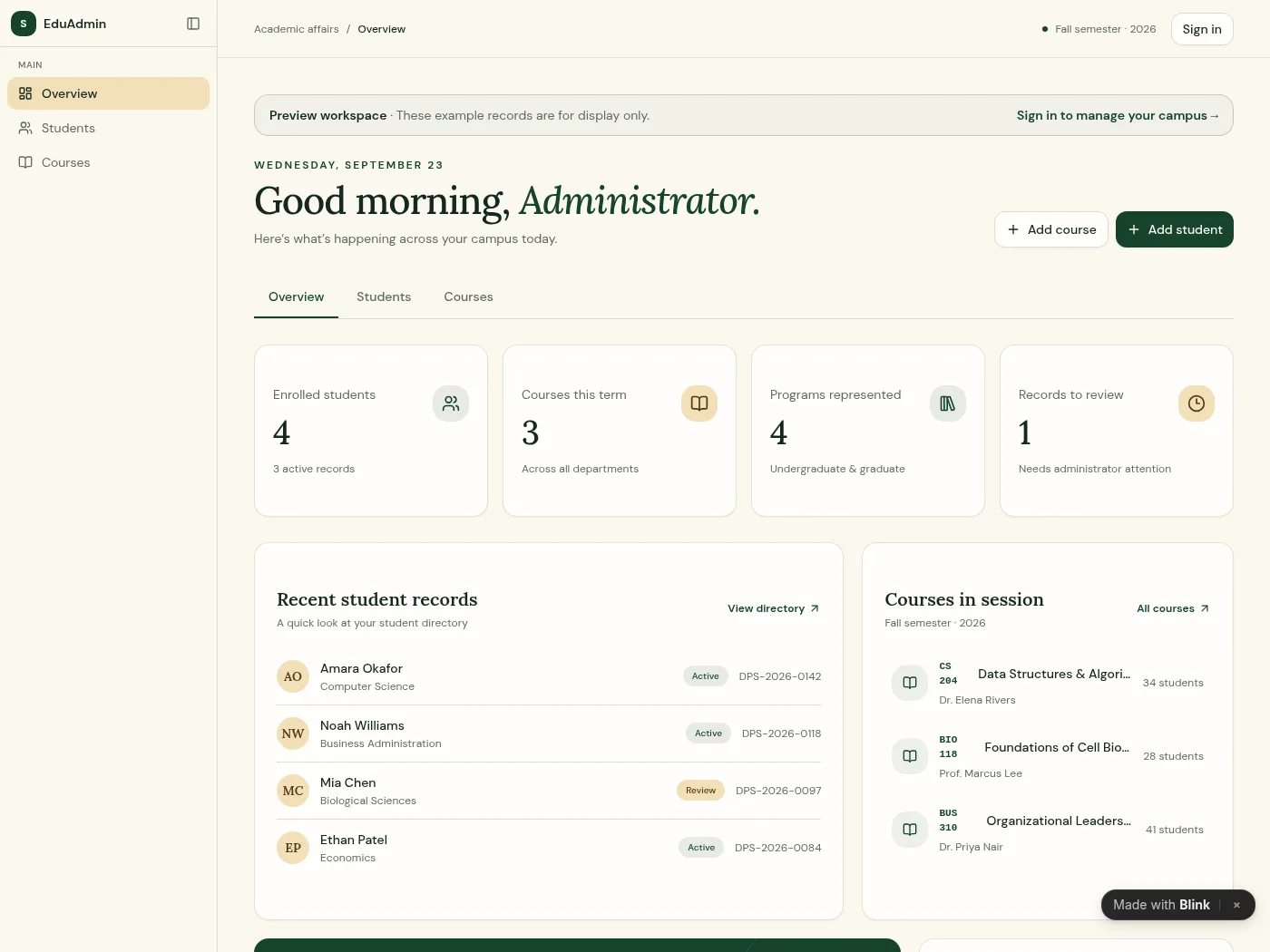 EduAdmin Portal