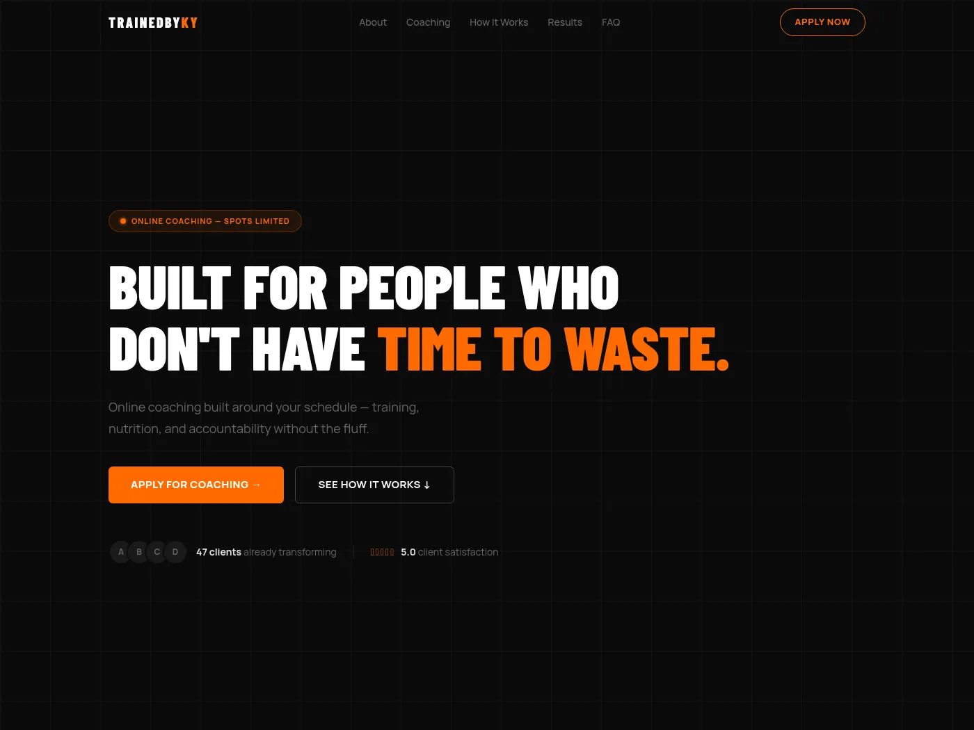 TrainerLaunch Landing Page