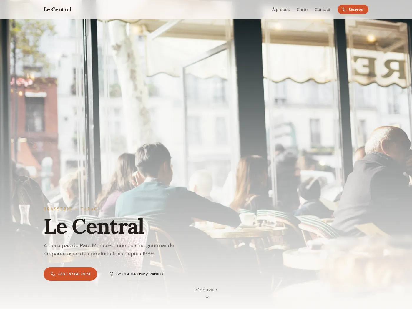 Le Central Restaurant Site