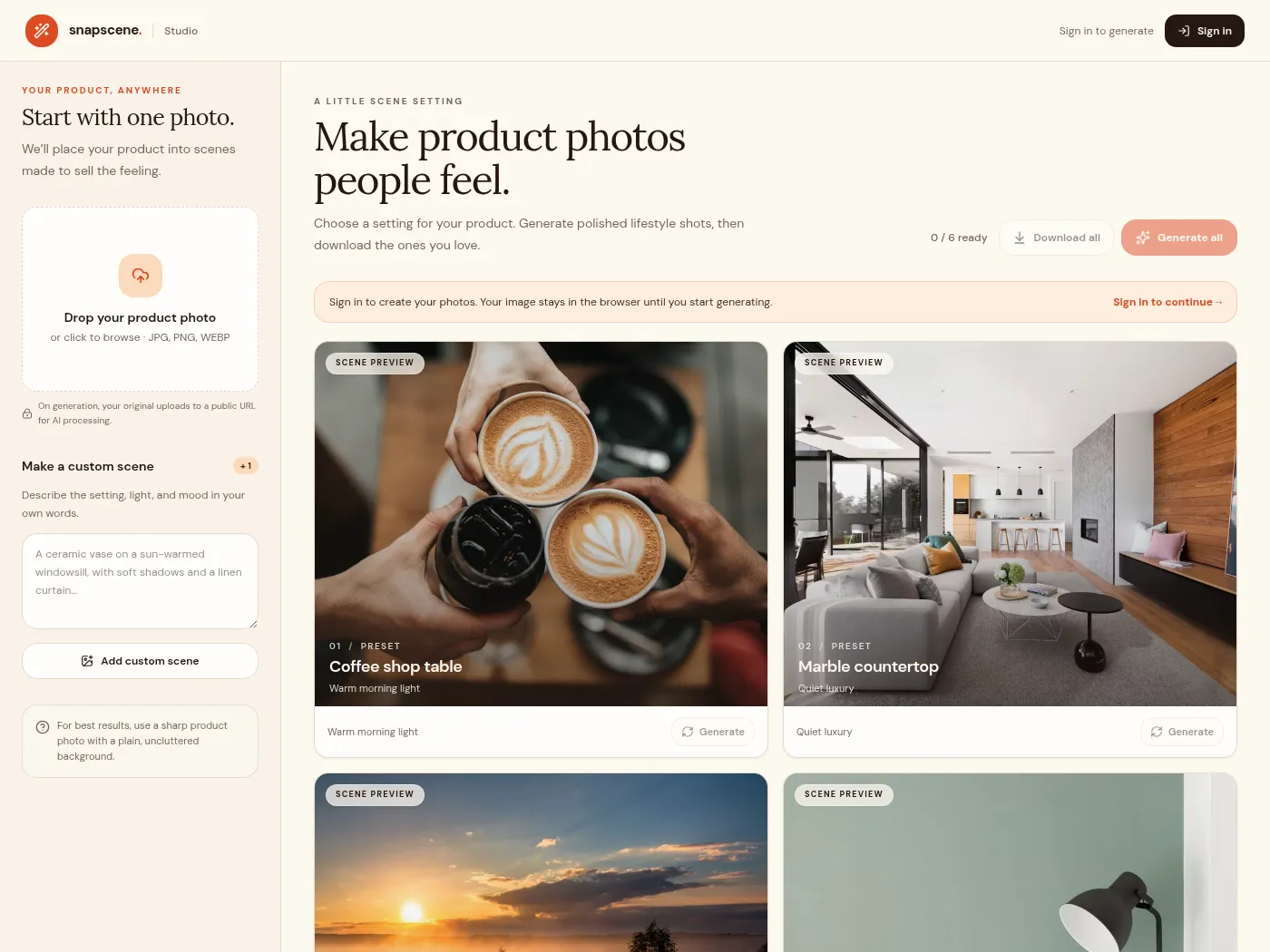 SnapScene AI Photography