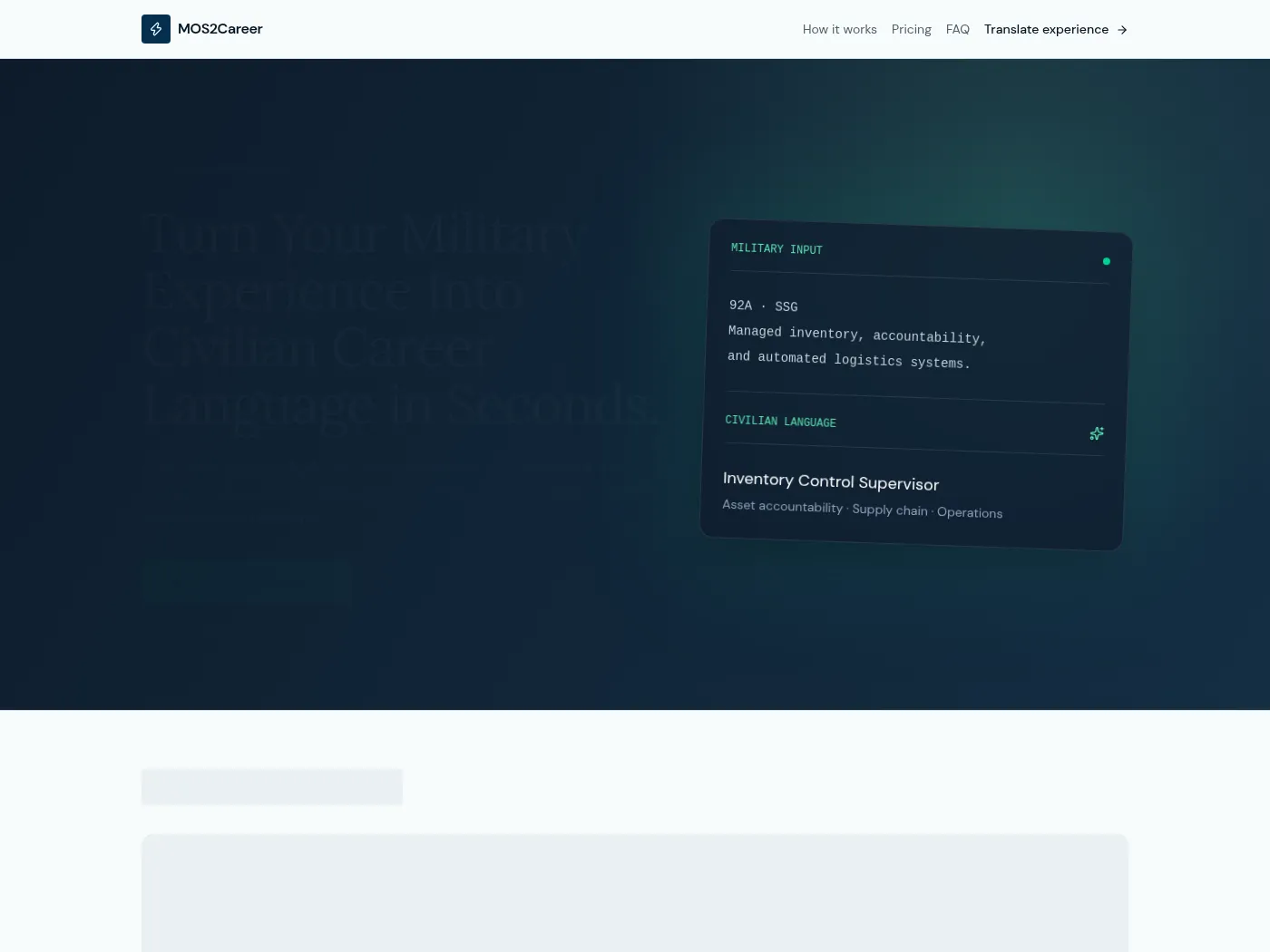 MOS2Career AI Translator