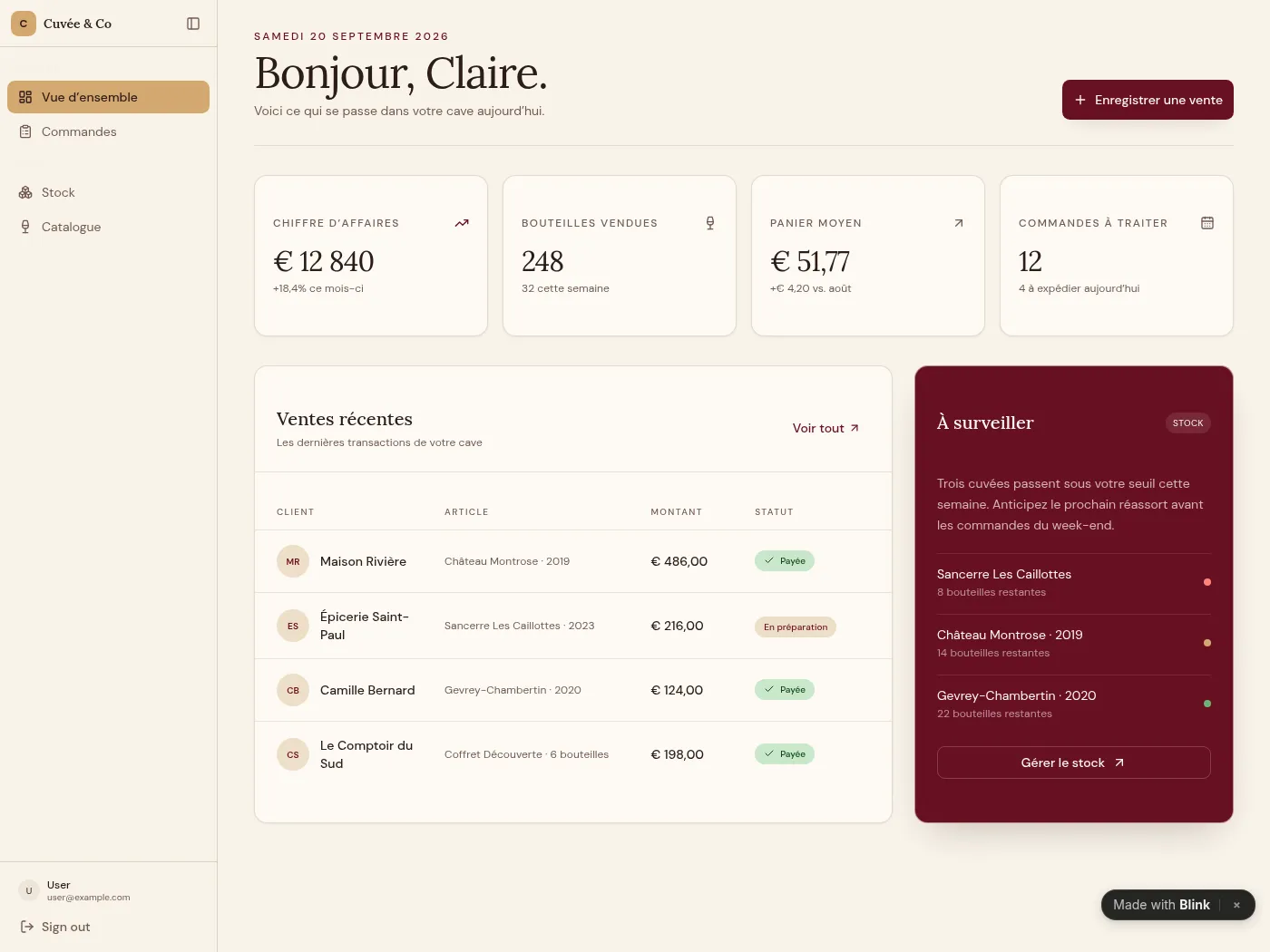Wine Bottle Sales Portal