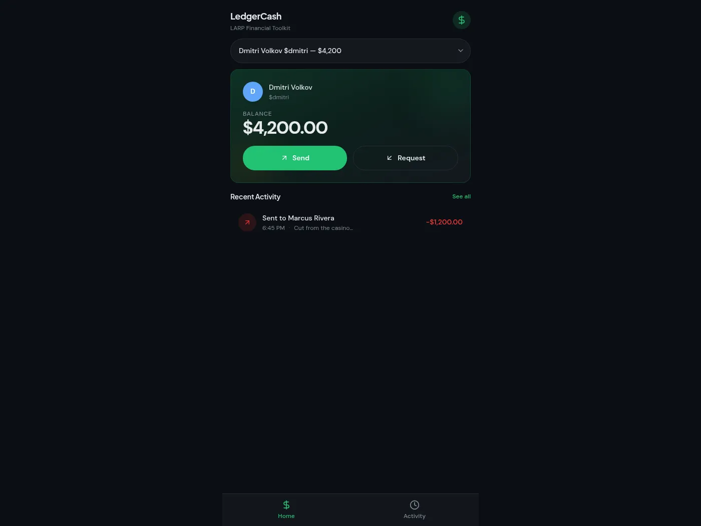 LedgerCash LARP Toolkit