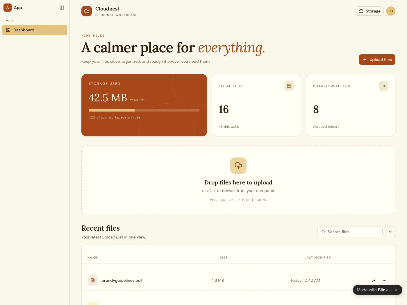 File Upload Dashboard