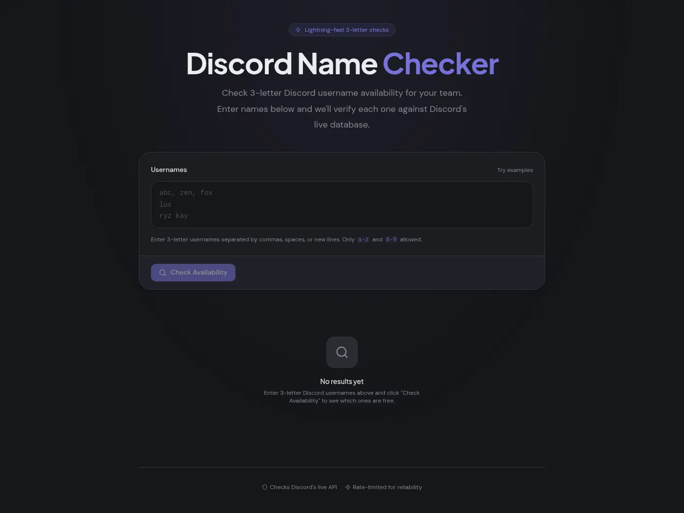Discord Name Checker