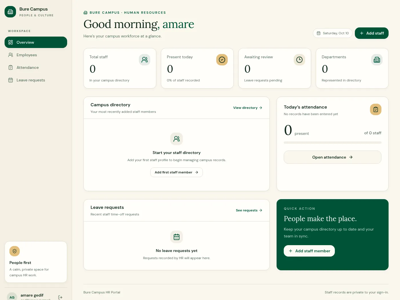 Bure Campus HR Portal