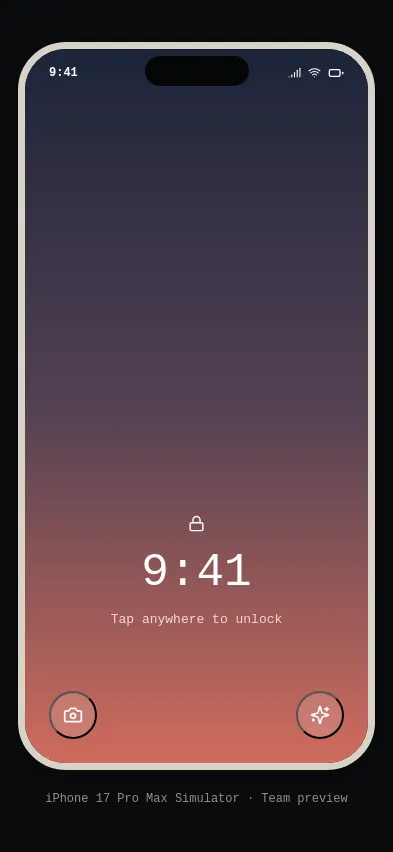 iPhone 17 Pro Max Simulator