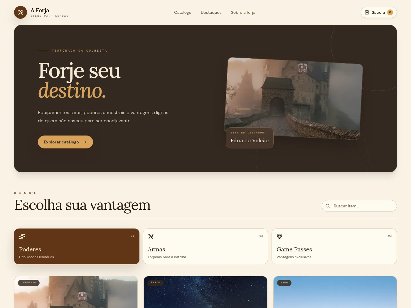 Rustic Store UI