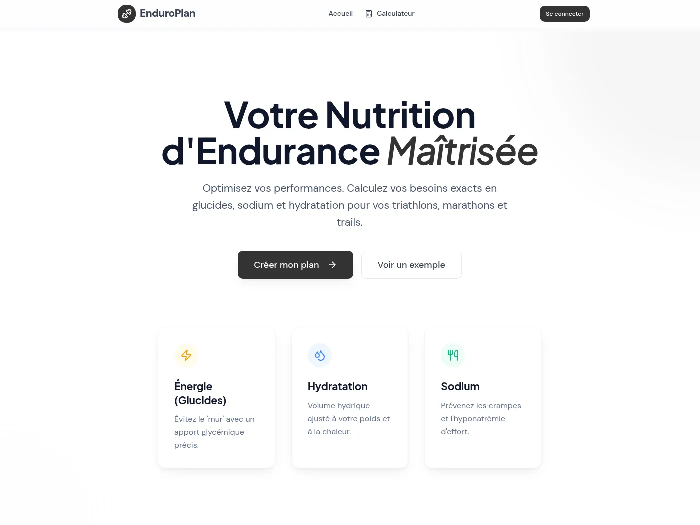 Endurance Nutrition Planner