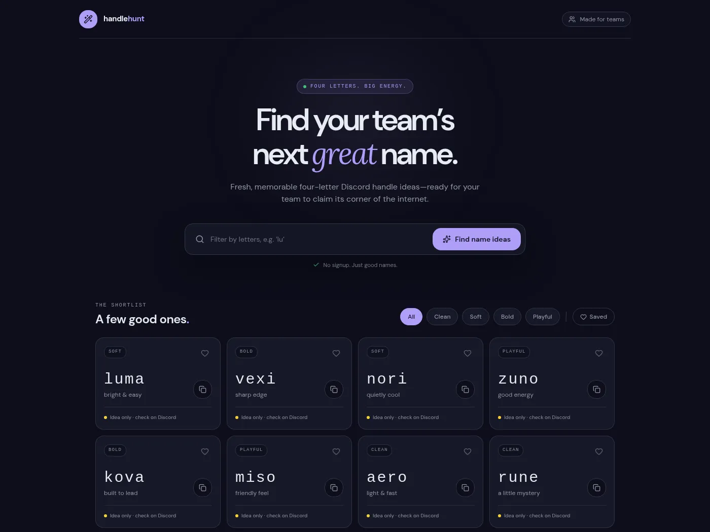 Discord Name Finder